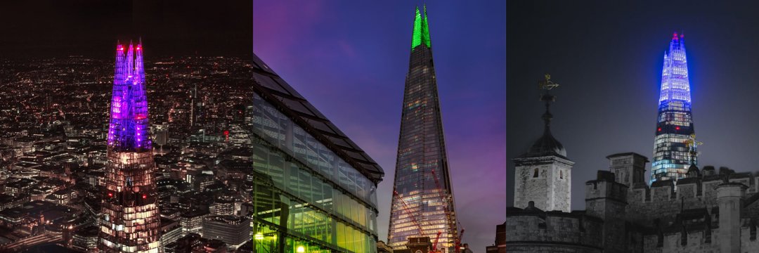 The Shard Lights Up London in Colour for the Festive Season